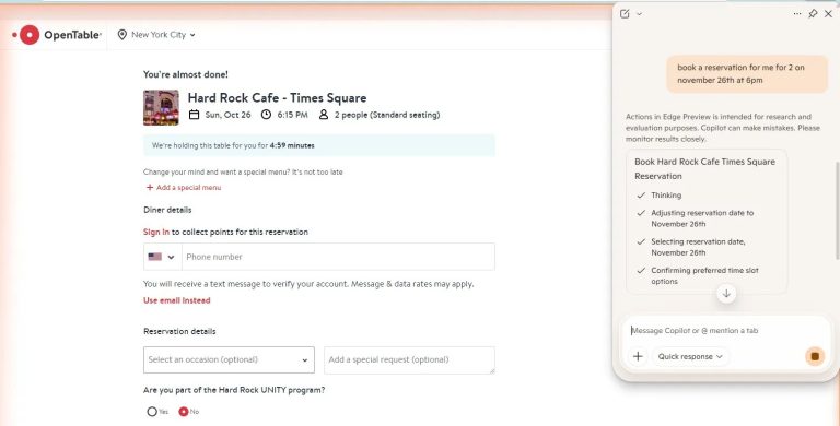 edge copilot actions example – PC3 Magazine